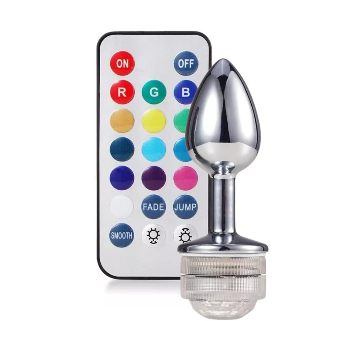 Plug Anal Dilatador Luz Led Control De Luces Talla M